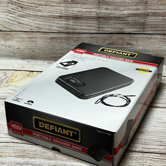 defiant | Storage & Organization | Defiant Portable Drawer Safe 3 Digit ...